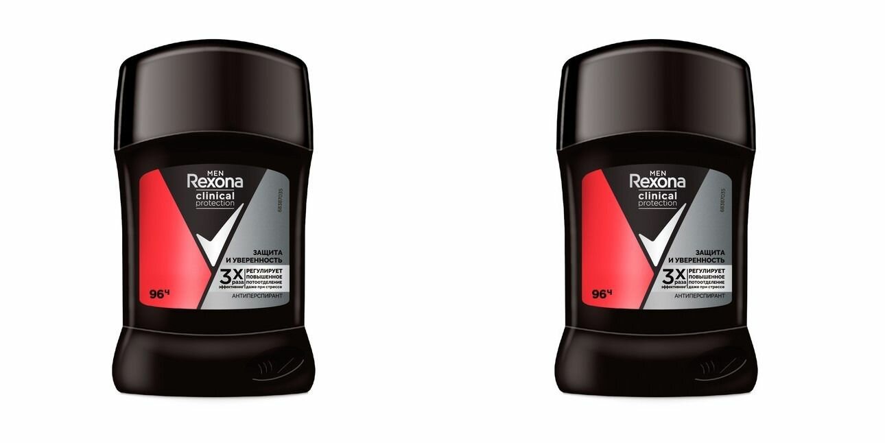 Рексона Clinical prottection men Део-стик защита и уверенность 50 мл, 2 шт.
