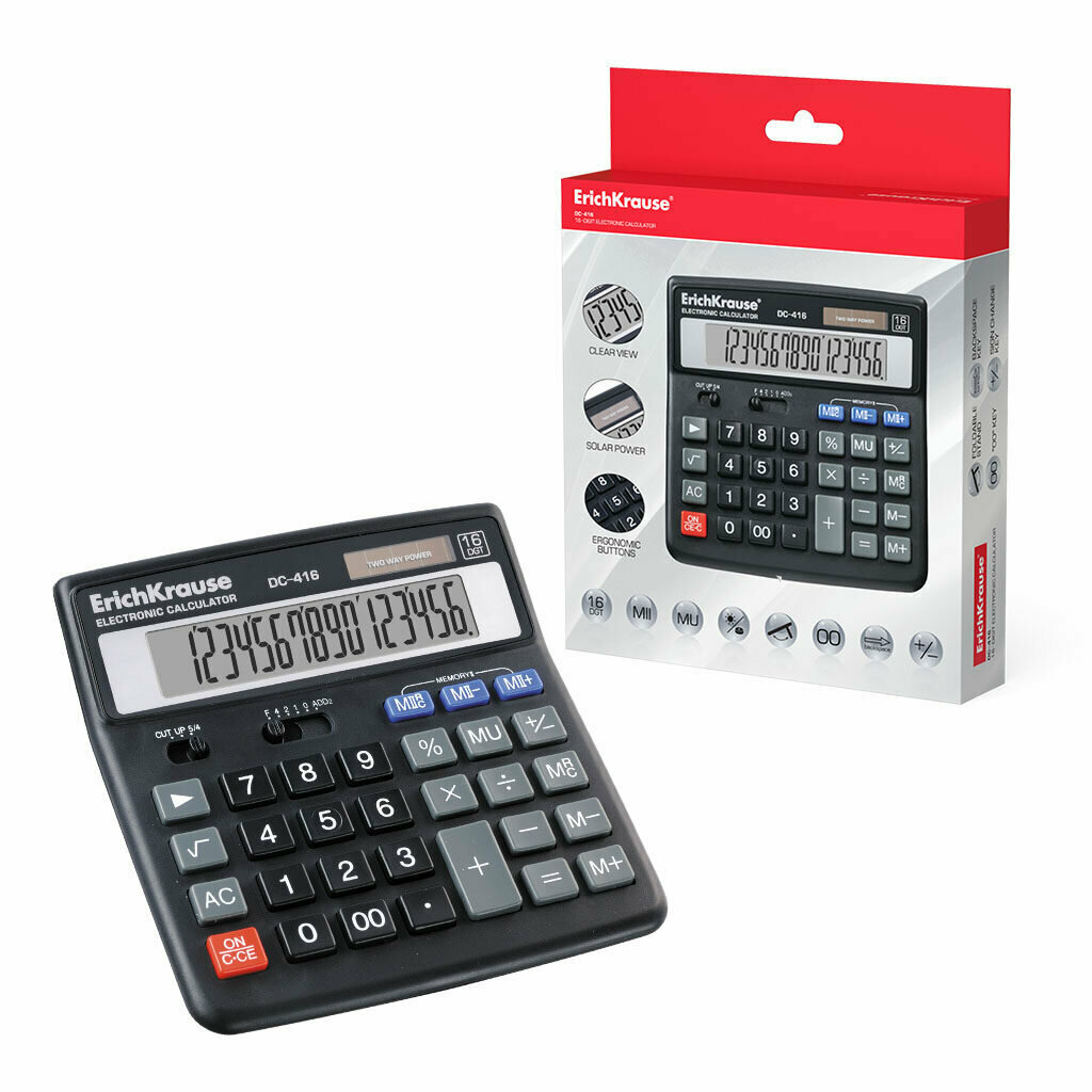 Калькулятор 16 разр. ЕК настольный проф. DC-416