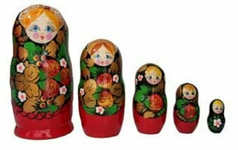 Матрешка 5 в 1 большая (расписная) (РНИ)