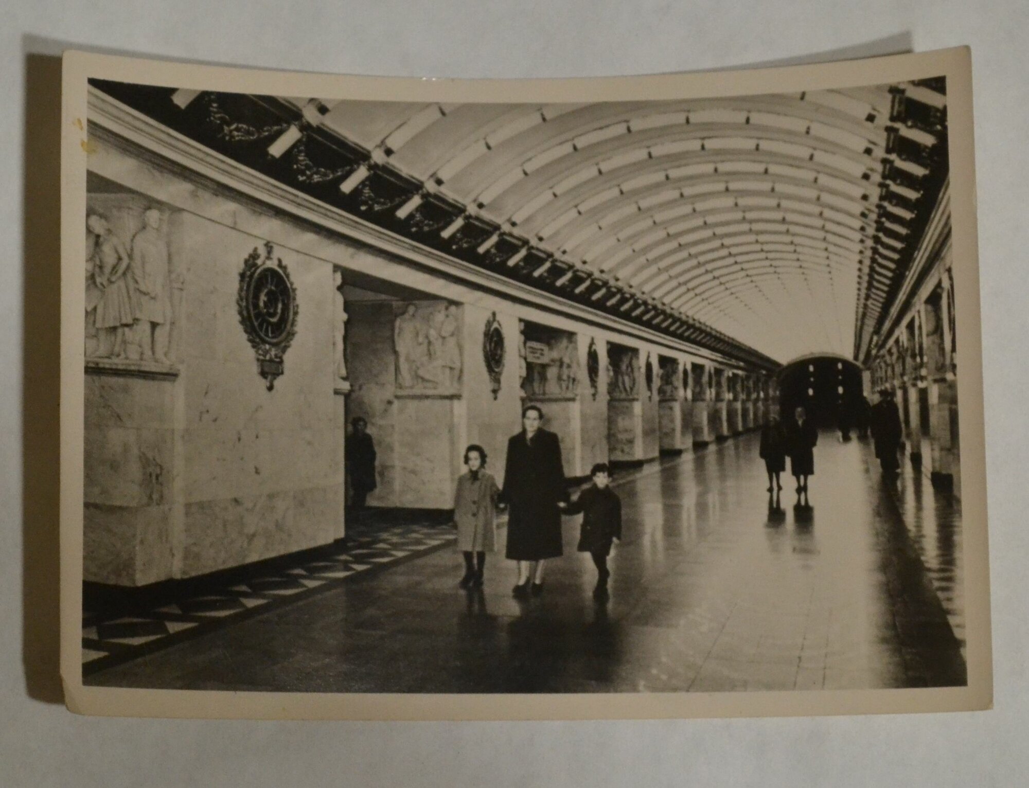 Открытка СССР. Винтаж. 1956 год. Ленинградское метро. Станция "Нарвская"