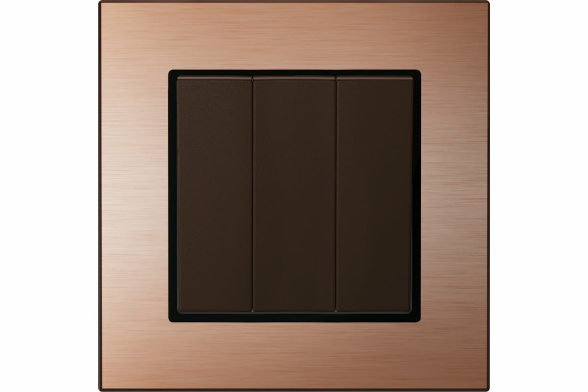 Metronex Electric Выключатель -Electric Exclusive Champagne Metallic трехклавишный FVK000303BSH