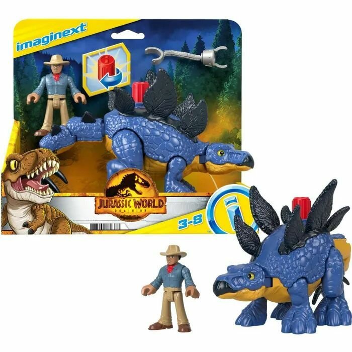 Набор IMAGINEXT Jurassic World Стегозавр и доктор Грант GVV64