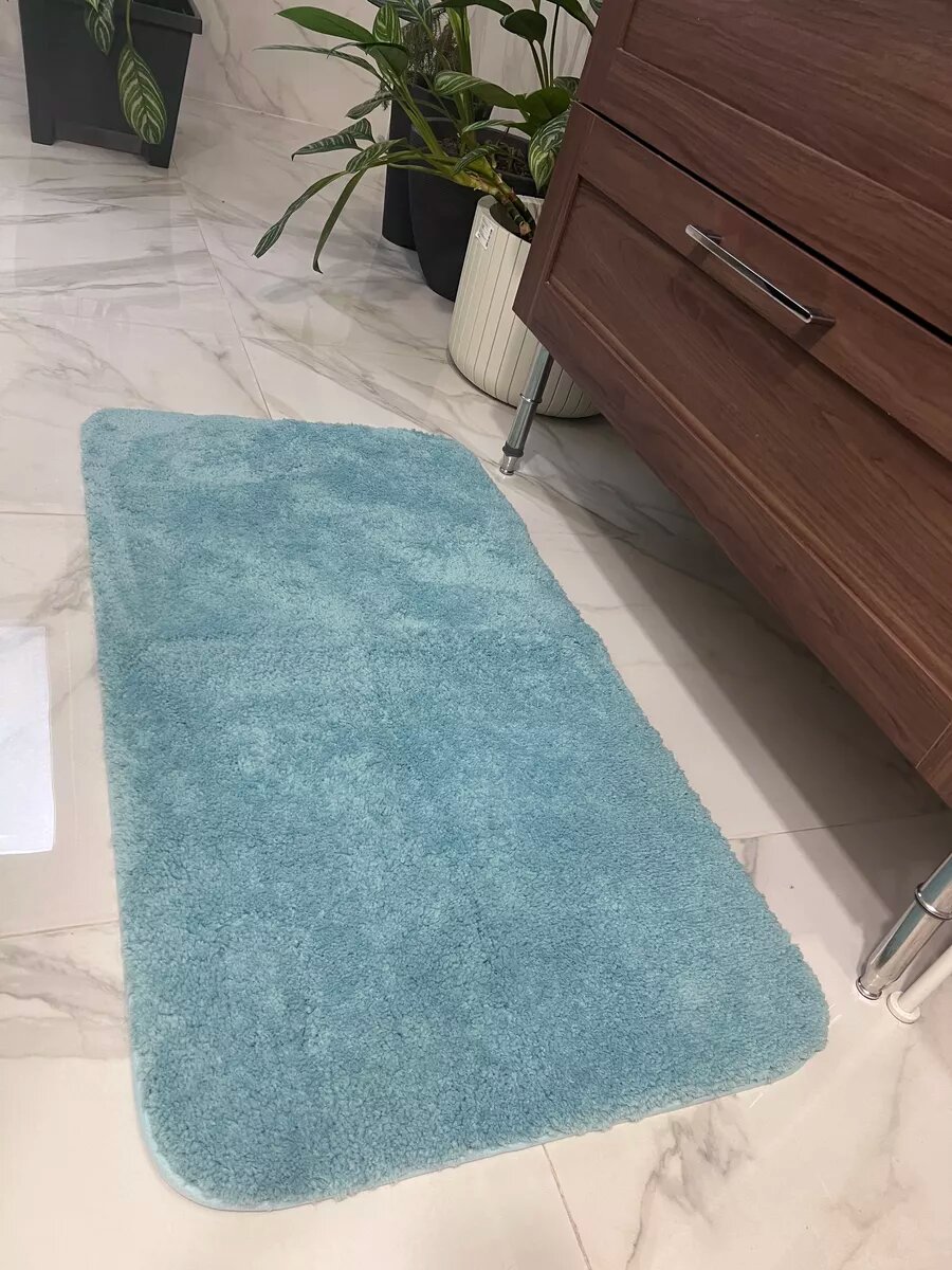 Коврик Natali's Carpets на пол для ванной и туалета противоскользящий 60х110 см