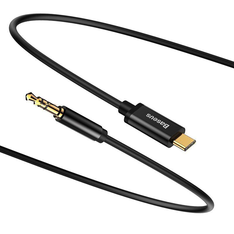Кабель AUX Type-C на джек 3.5мм Baseus M01 Yiven, 1м, черный