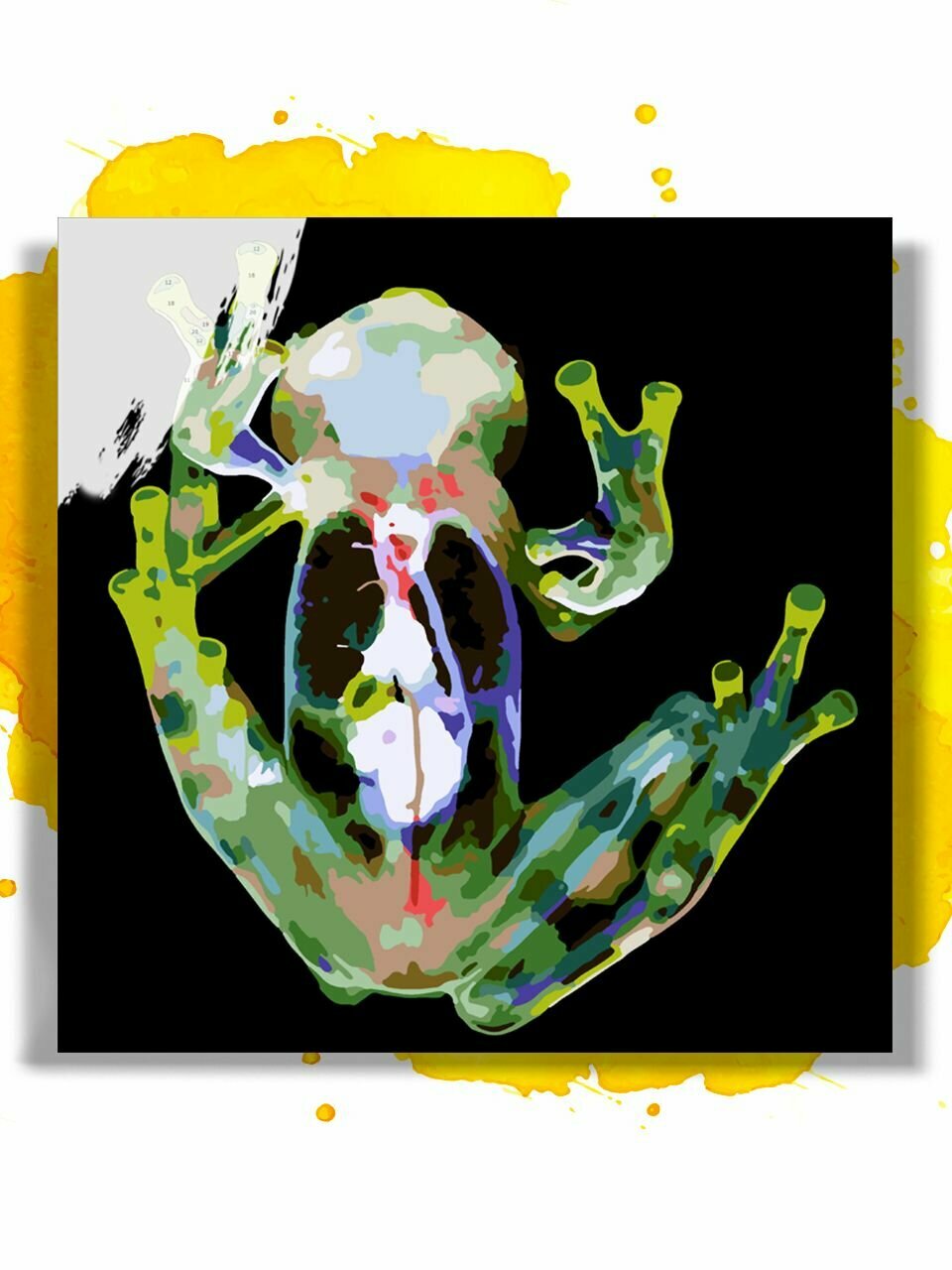 Картина по номерам на холсте Лягушка внутренний мир, 40 х 40 см