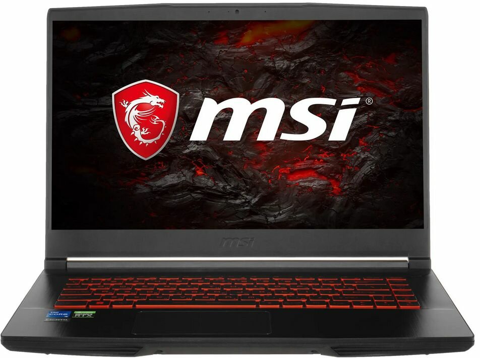 15,6" Ноутбук MSI GF63 Thin 11UC-219XRU (9S7-16R612-219) черный - 1920x1080, IPS, Intel Core i5-11400H, ядра: 6 x 2,7 ГГц, 8 ГБ, SSD 512 ГБ, NVIDIA GeForce RTX 3050 для ноутбуков (4 ГБ), W10Pro