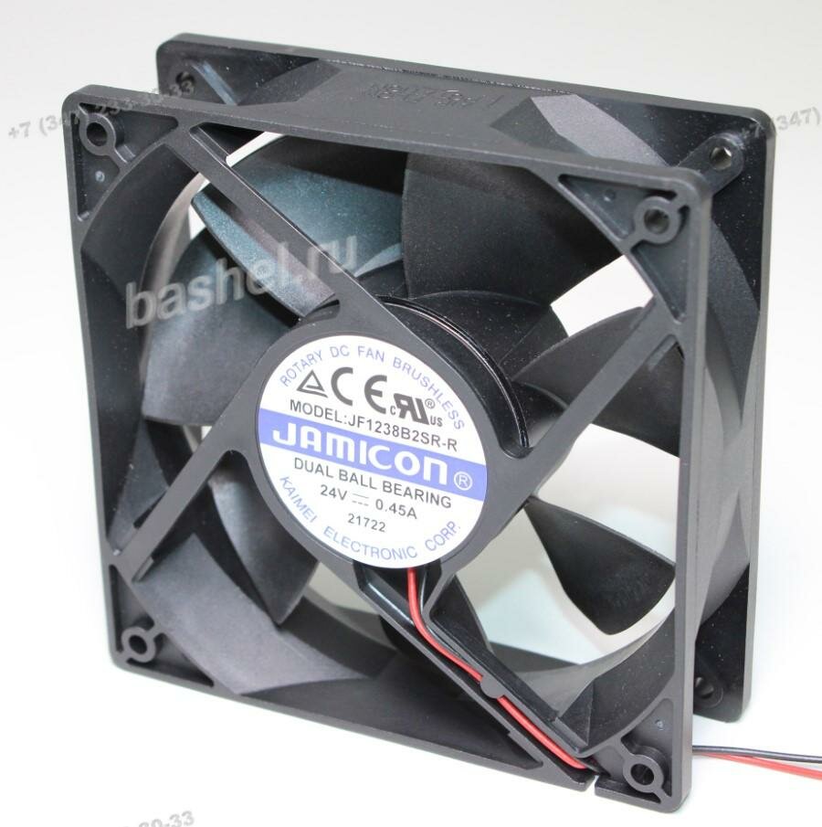 120х120х38мм, JF1238B2SR-R, Вентилятор DC, JAMICON, 24VDC, 0.45A