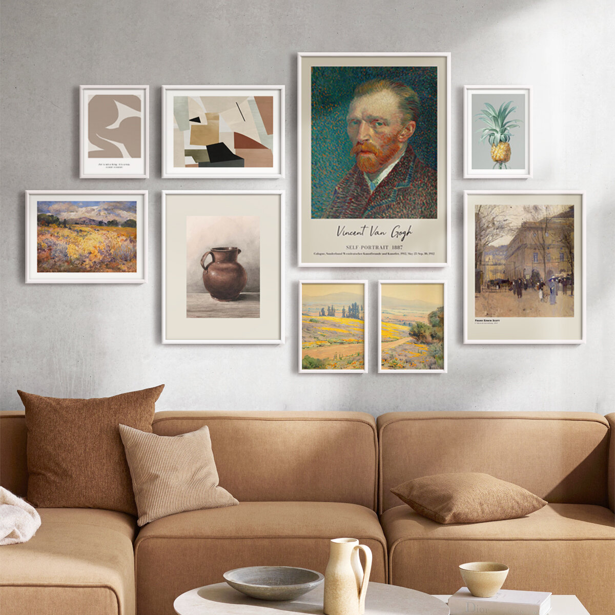 Постеры на стену для интерьера "Ван Гог репродукция" 9 шт, набор постеров, плакаты на стену, 28 Картин
