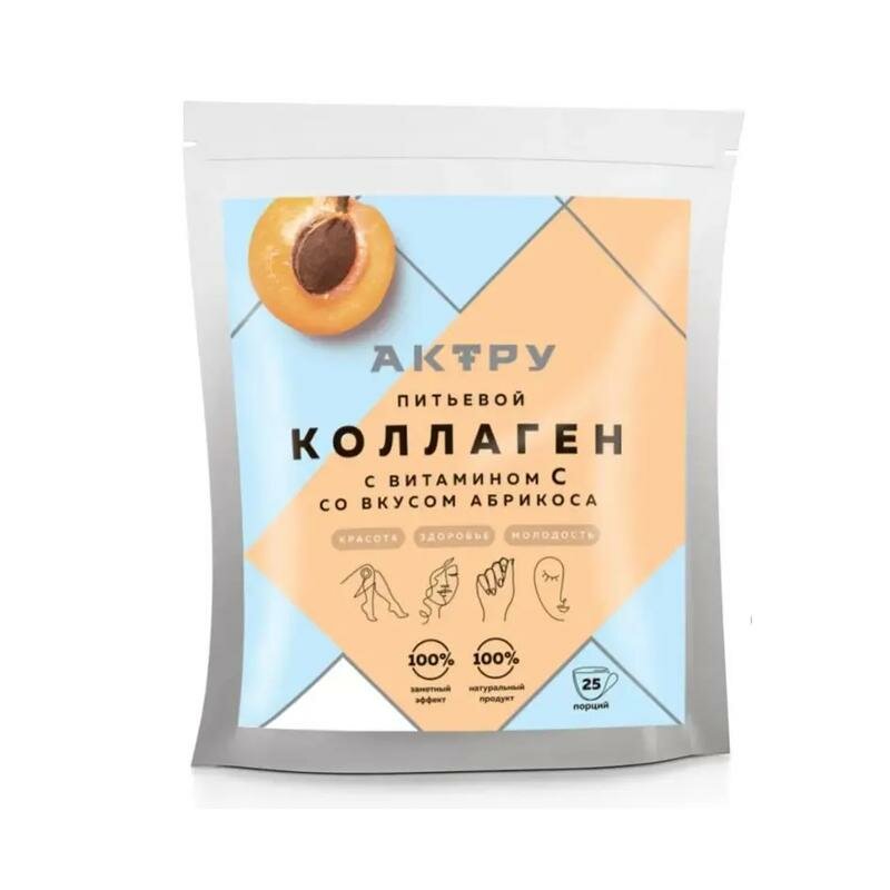 Питьевой коллаген с витамином C со вкусом абрикоса актру 150 г