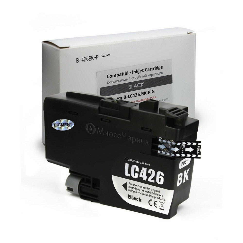 Картридж для Brother MFC-J4335DW, MFC-J4340DW, MFC-J4535DW, MFC-J4540DW (LC426BK), чёрный Black, стандартной емкости, совместимый, пигментный, im. B-LC426. BK. PIG