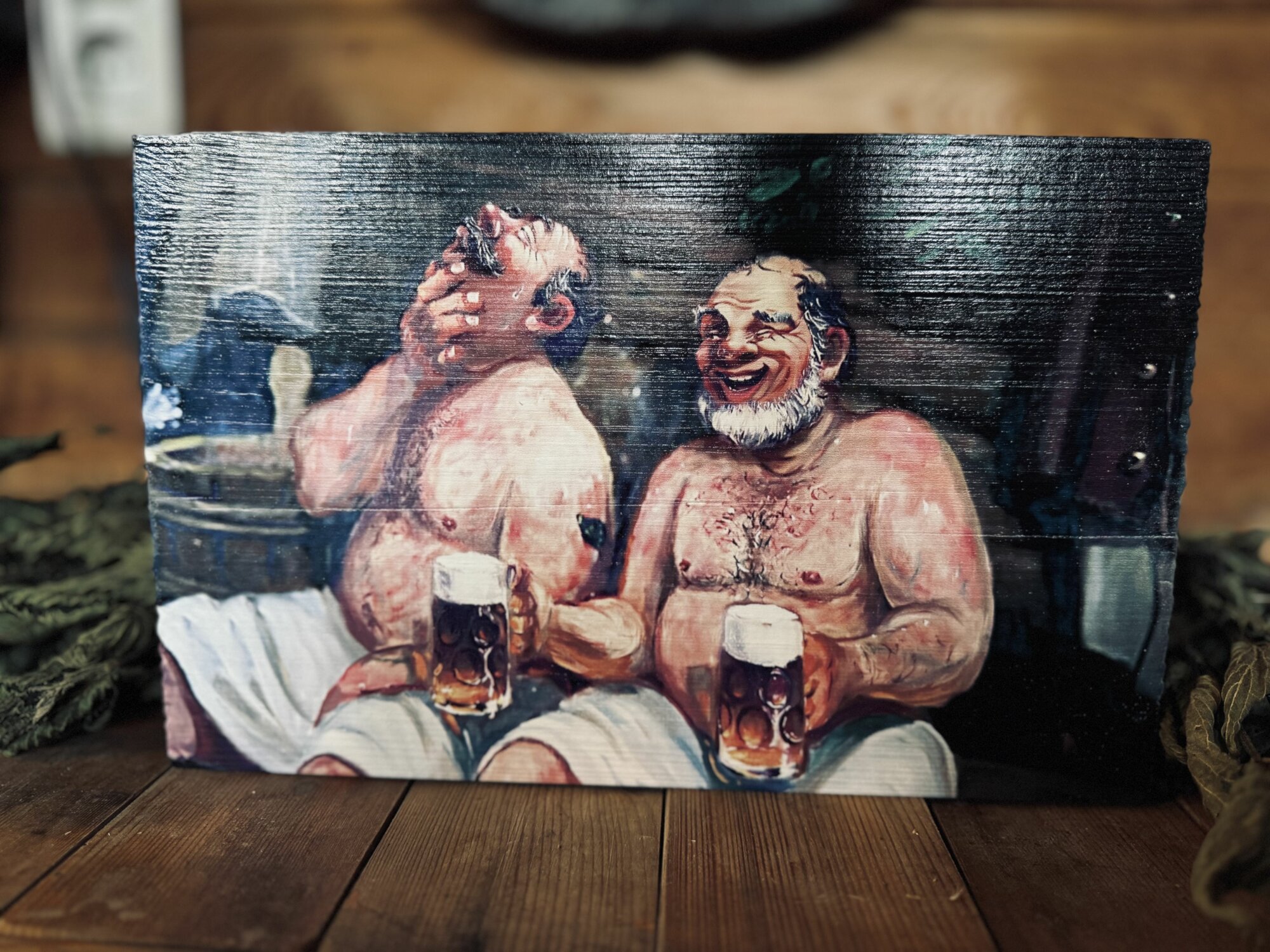 Табличка для бани - На пару 2 20х30см