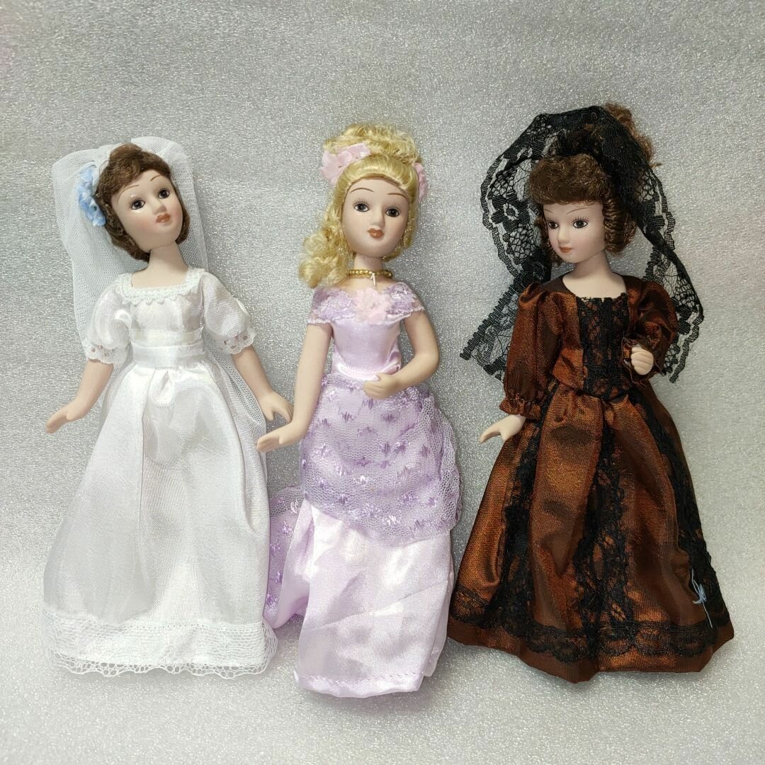 Куклы фарфоровые Деагостини Дамы эпохи Журналы № 16, 54, 95 набор