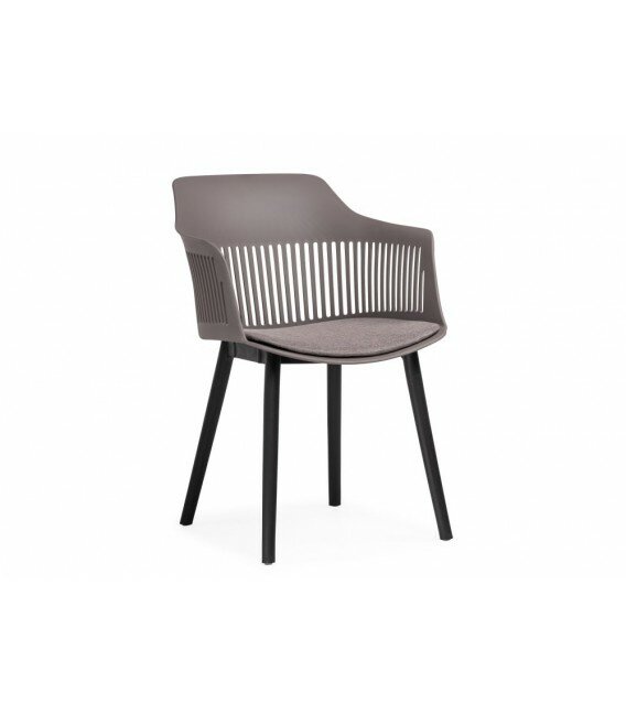 Стул пластиковый Chop dark gray / black 915712