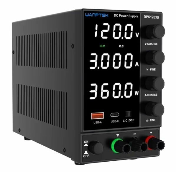 Лабораторный блок питания 120В/3А, DPS1203U, импульсный