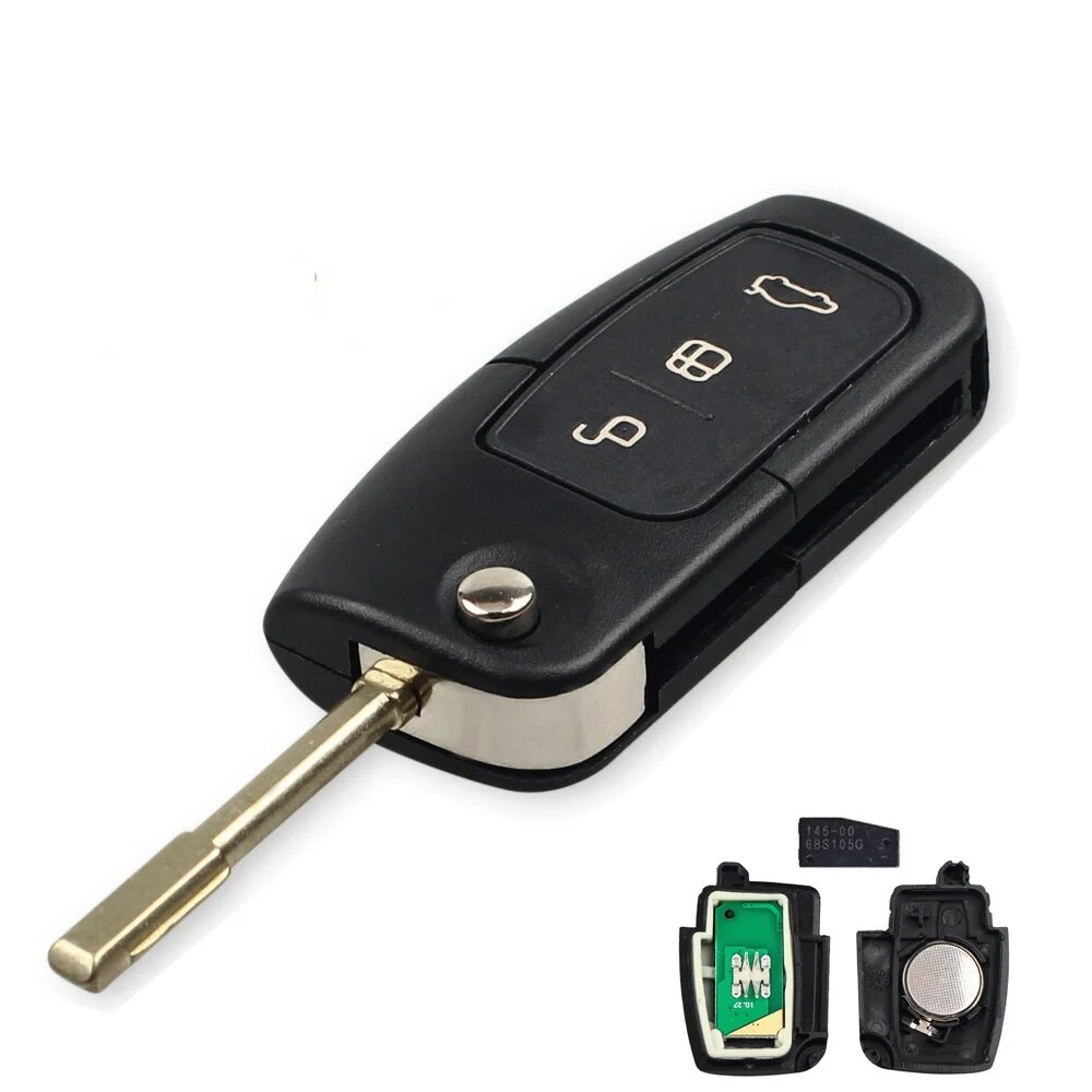 Раскладной Автомобильный ключ KEYYOU 433 МГц 4D63 4D60 для Ford Fusion Focus Mondeo Fiesta Galaxy HU101 FO21, автомобильные ключи 433MHz 4D60, FO21 Blade