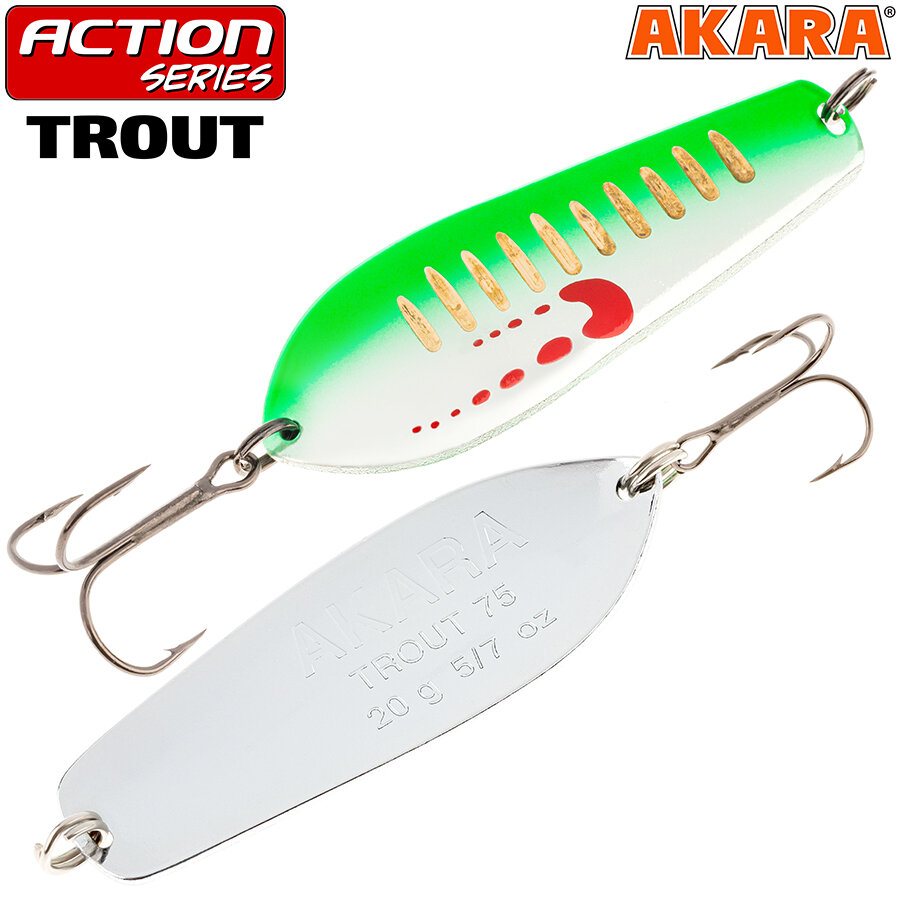 Блесна колеб. Akara Action Series Trout 85 26 гр. AB23