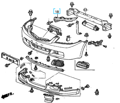 Комп. балки, лев. передн. бампер; верхн. (Оригинал)