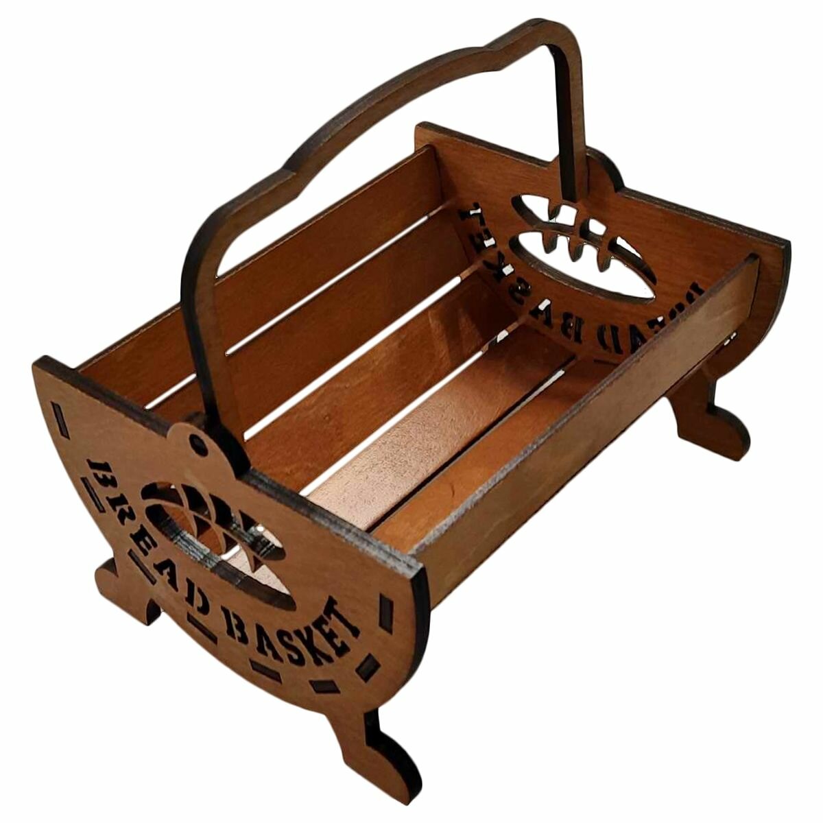 Корзинка плетёнка с ручкой. Цвет "Сосна" 202023