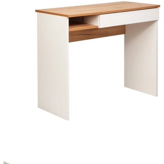 Стол рабочий Letta Breeze с ящиком Дуб Крафт золотой/Белая гладкая 900х764(h)х450