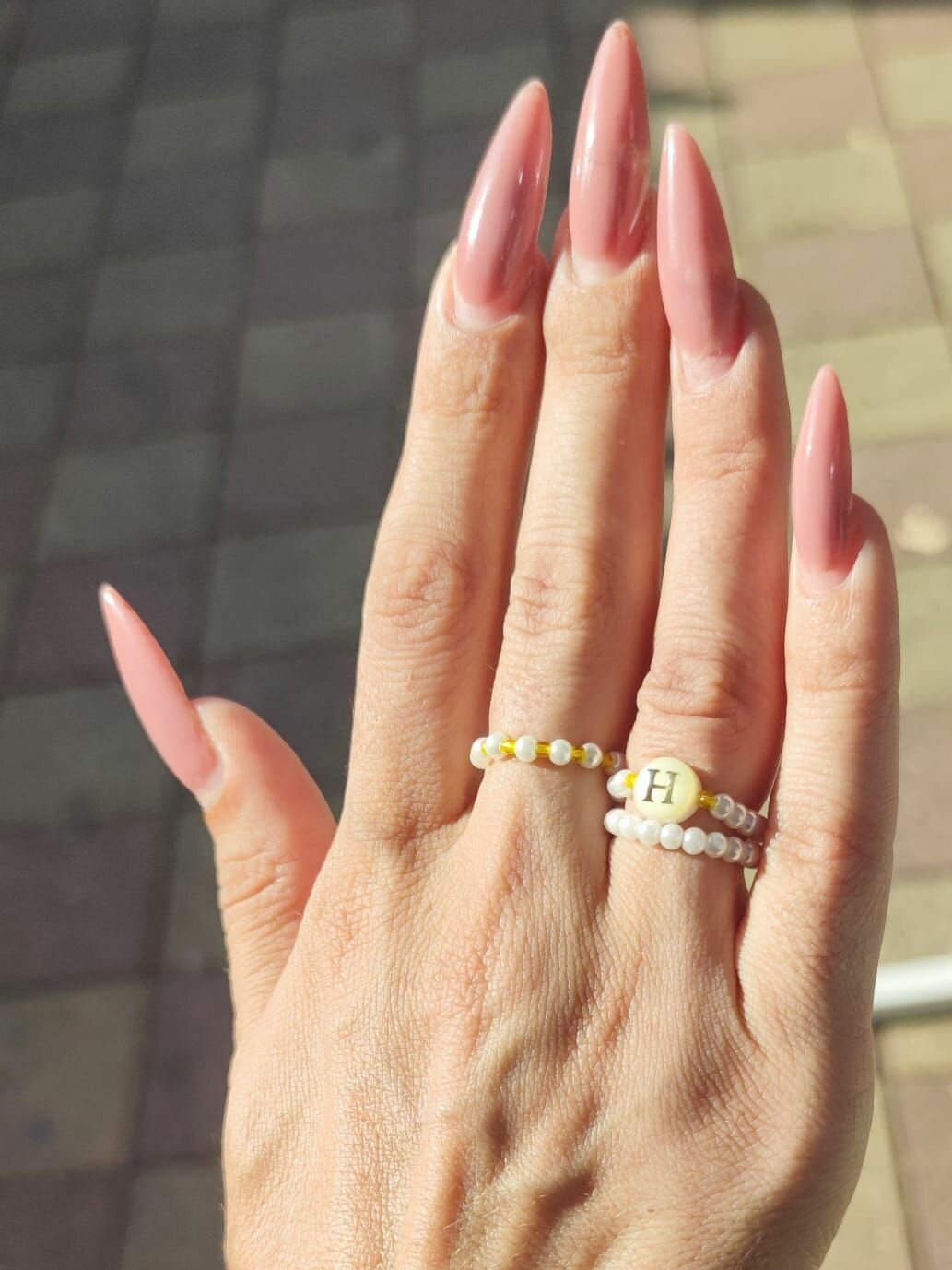 Комплект бижутерии, искусственный камень, бисер