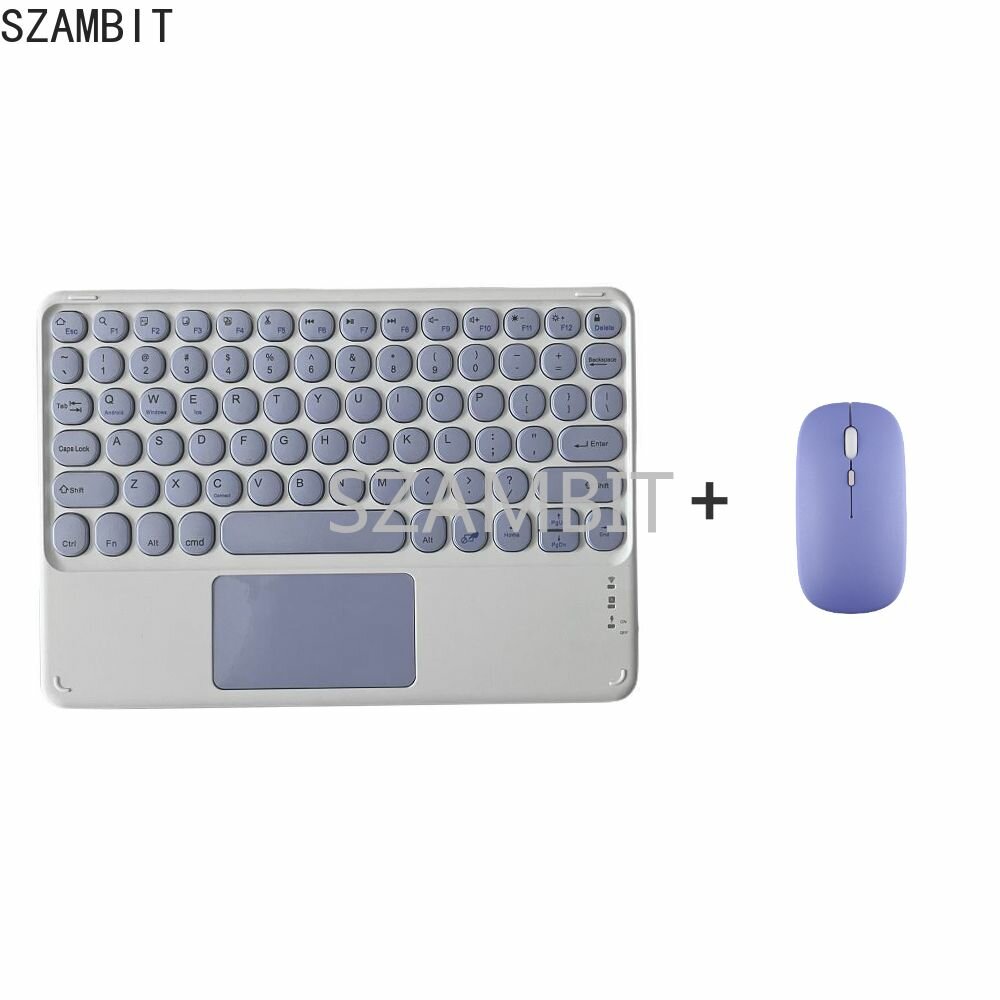 Портативная беспроводная клавиатура с тачпадом и мышью, многофункциональная тонкая 10-дюймовая портативная Bluetooth-клавиатура для планшетных компьютеров