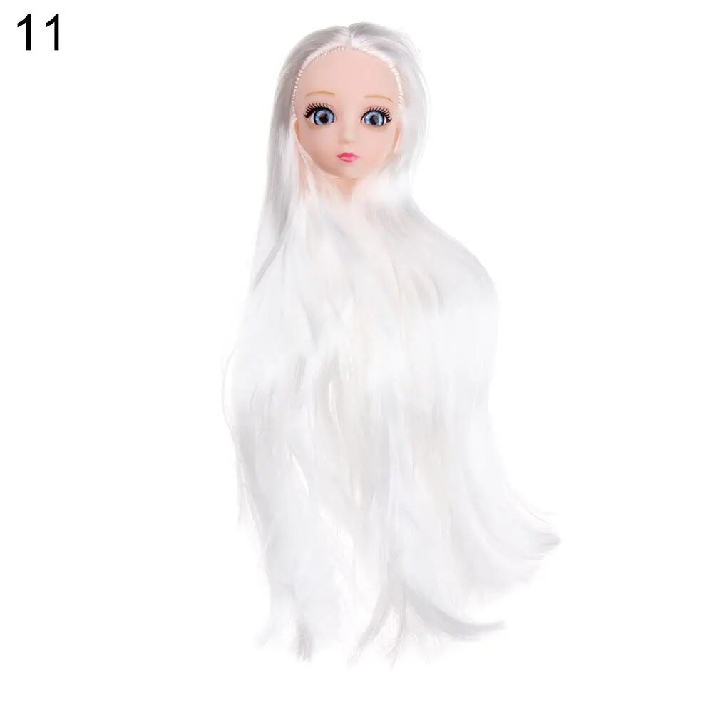 Голова куклы для Barbie с белыми волосами, 11