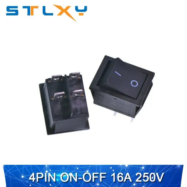 Переключатель света Stlxy KCD4 медный 30А 4PIN ON-OFF