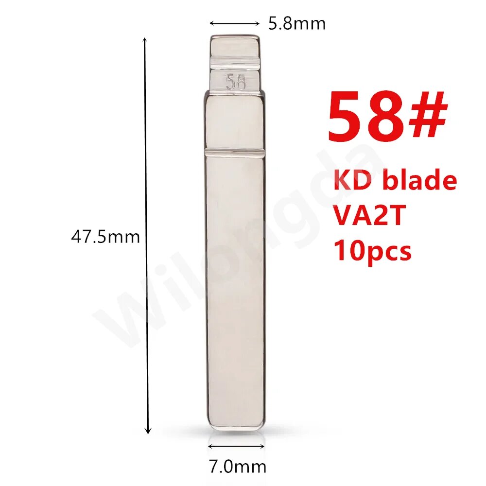 Набор Из 10 Штук KeyDIY KD Xhorse VVDI JMD 58 # Металлическое Складное Лезвие VA2 Без Обработки Для Дистанционного Ключа Pe.