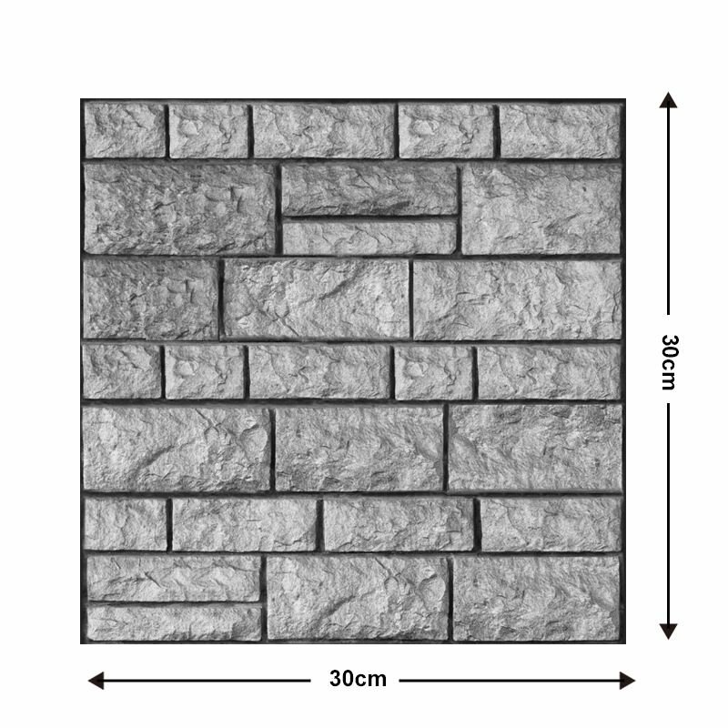 Панели (комплект 10 шт) самоклеющиеся для стен декоративные, 3D, мягкие 30х30 см, толщина 3 мм, Материал ПВХ, водонепроницаемый