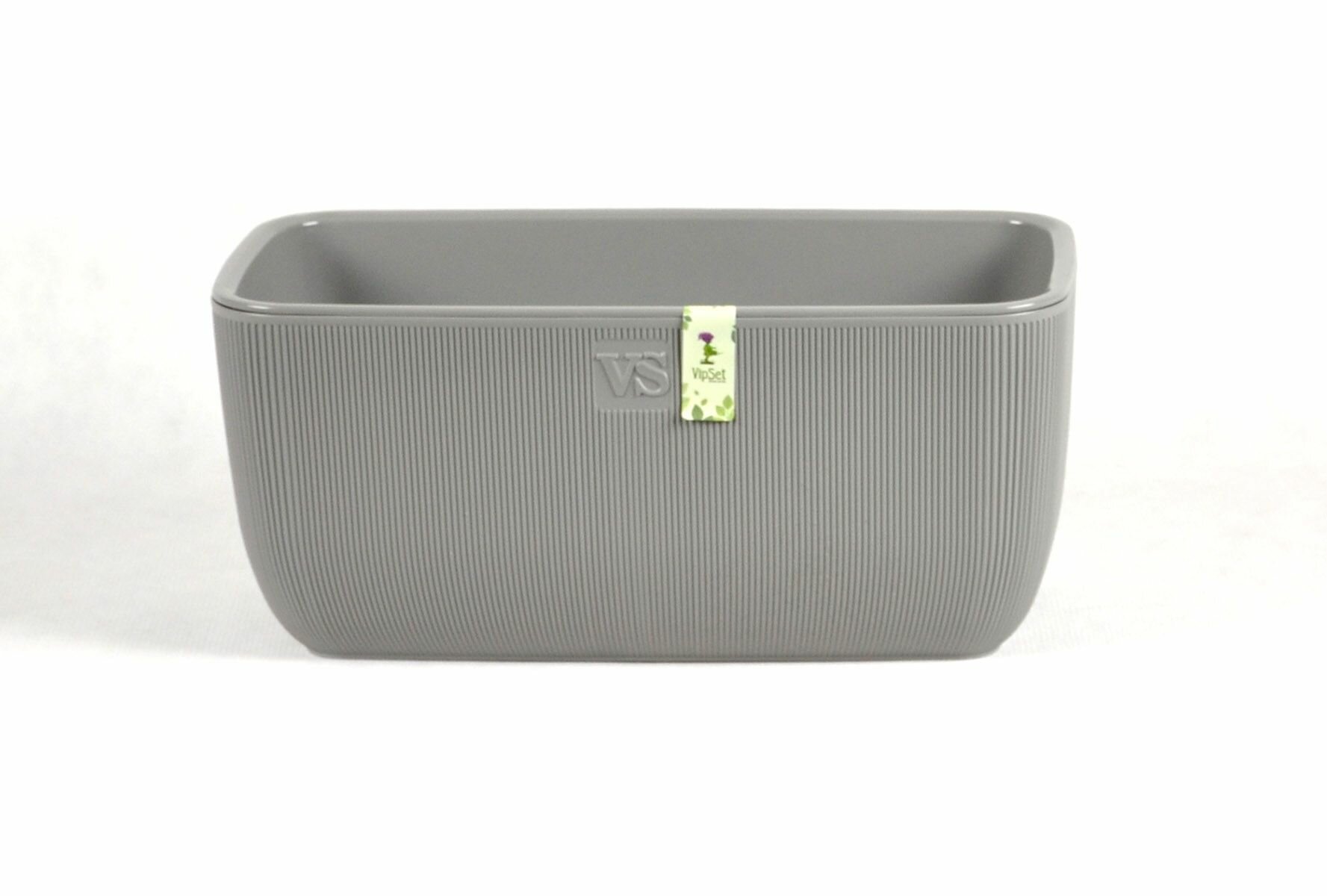 Ящик балконный Фабио VipSet серый 9,5л