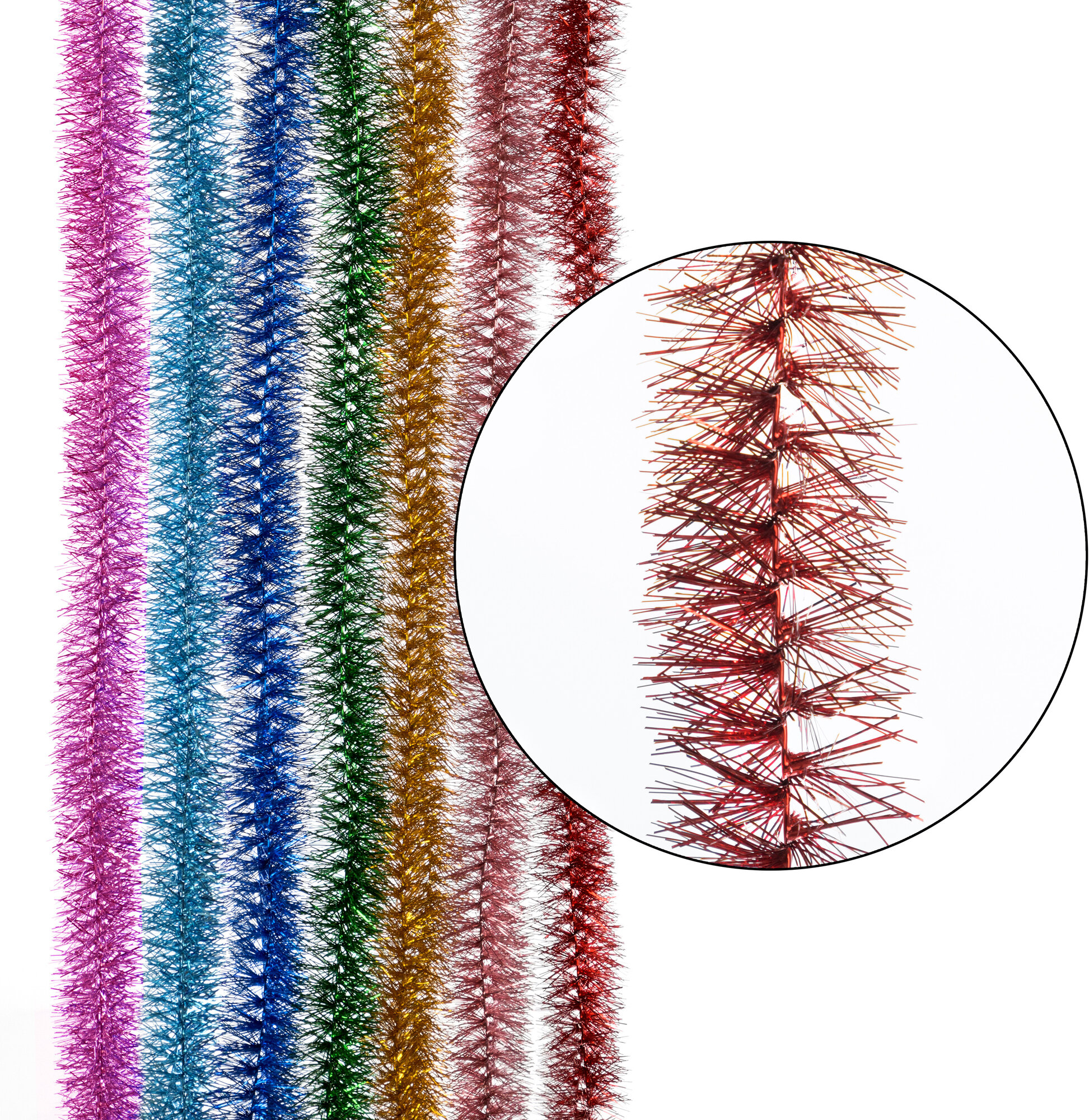 Мишура №18 "Ежик" 35мм+35мм цвет в ассортименте