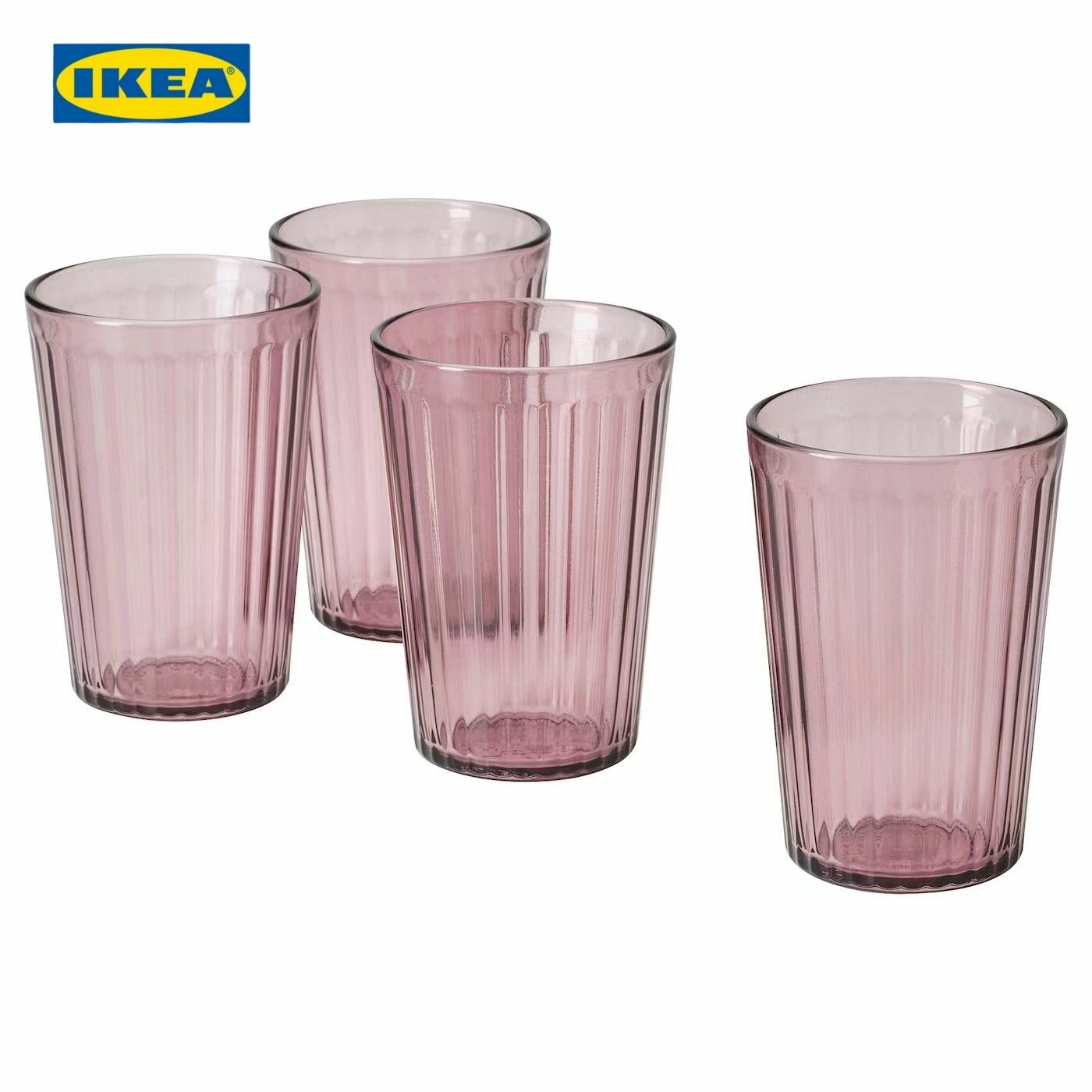 IKEA Набор для очков, очки Brokrocka, розовые, 310 мл