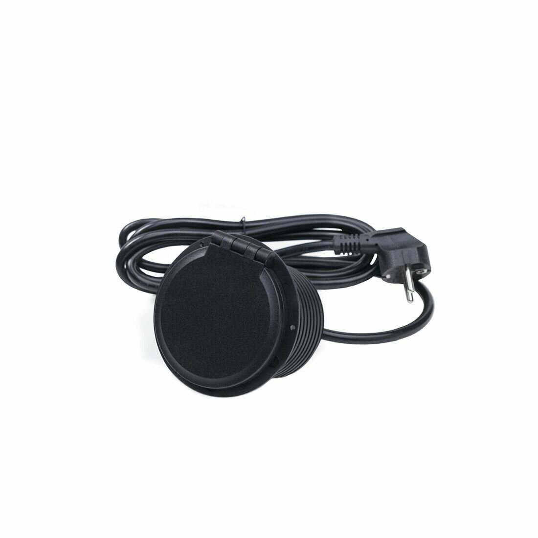 Выдвижной удлинитель Locus Wireless 5W, 1-розетка, USB-A+C, черный