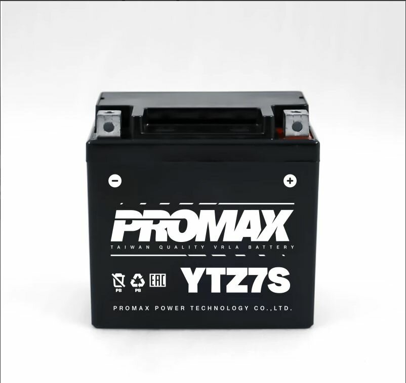 Аккумулятор для квадроцикла, мотоцикла, скутера, мопеда PROMAX YTZ7S(1207.2)