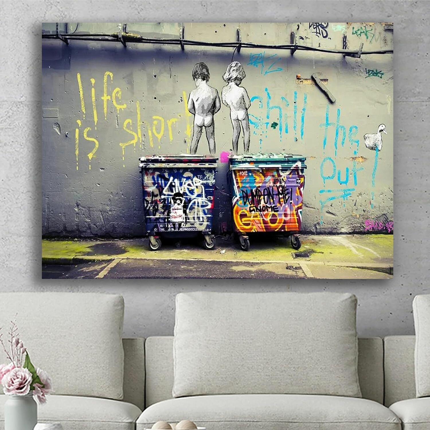 Картина на стену граффити, уличное искусство, 40х60 см.