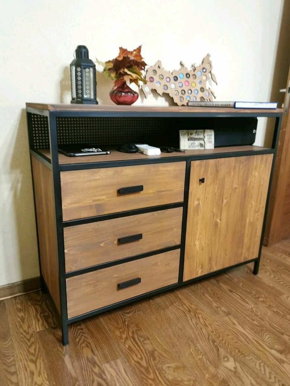 Комод "EasyLOFT" в стиле лофт, для дома и дачи, 100х40х80 см.