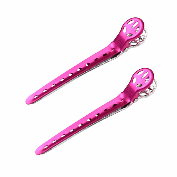 Зажимы для волос Y.s.park Clip L, цвет-розовый, 2 шт, длина 10 см, аллюминиевые