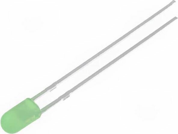 Светодиод OPTOSUPPLY OSNG3134B LED 3мм желто-зеленый 10-15мкд 30 град. Поверхность: выпуклая 1шт