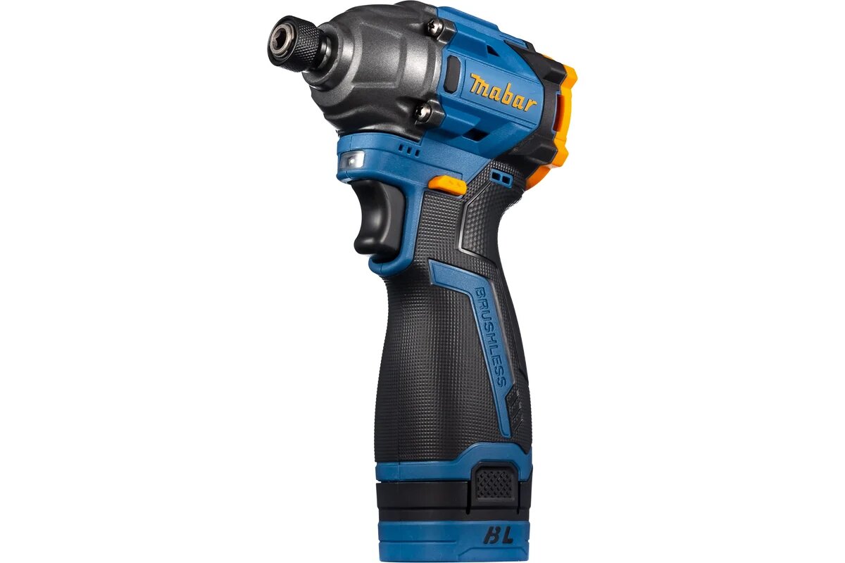 MABAR аккумуляторный бесщеточный ударный винтоверт со светодиодной подсветкой, модель 1801-2.0