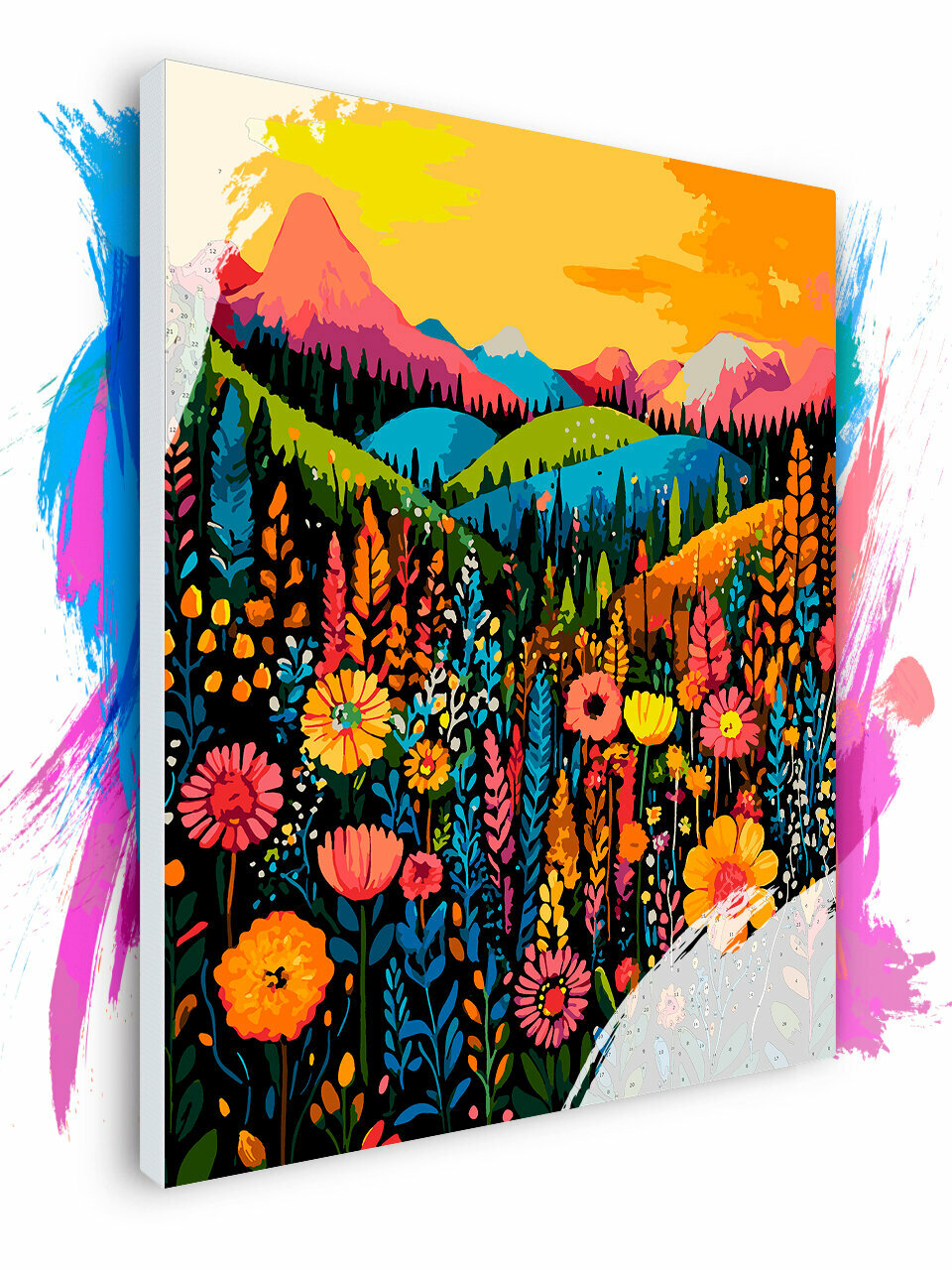 Картина по номерам на холсте Лето в горах Арт 2, 50 х 60 см