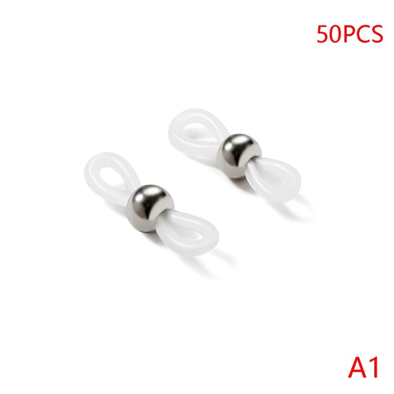 Резиновые фиксаторы для очков 50 шт. Белый, A1