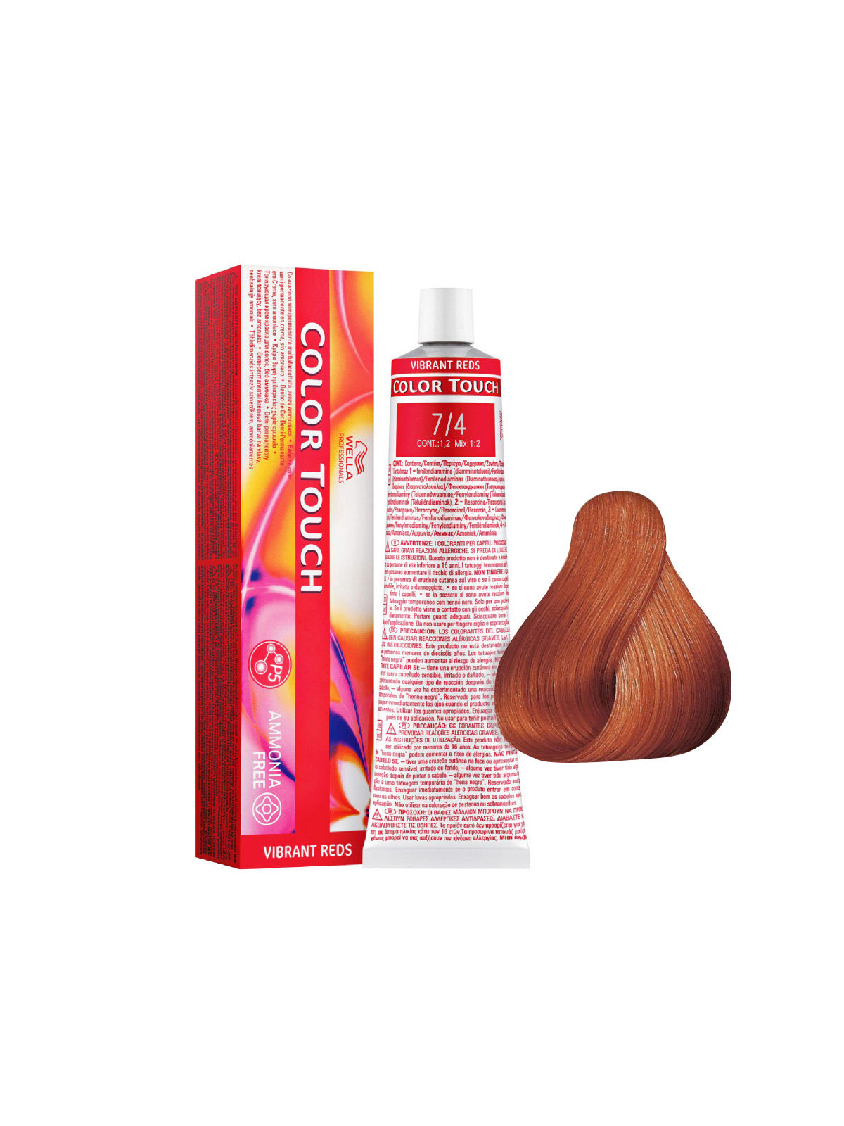Wella Color Touch 7/4 - Тонирующая краска без аммиака блонд медный 60 мл