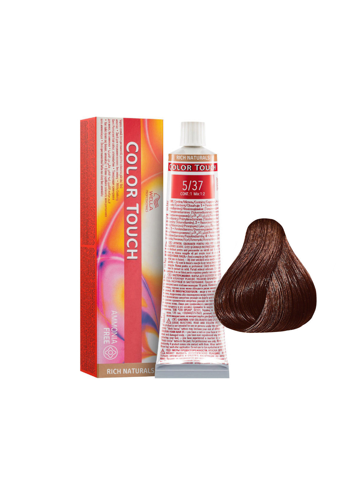 Wella Color Touch 5/37 - Тонирующая краска без аммиака светлый шатен золотисто-коричневый 60 мл