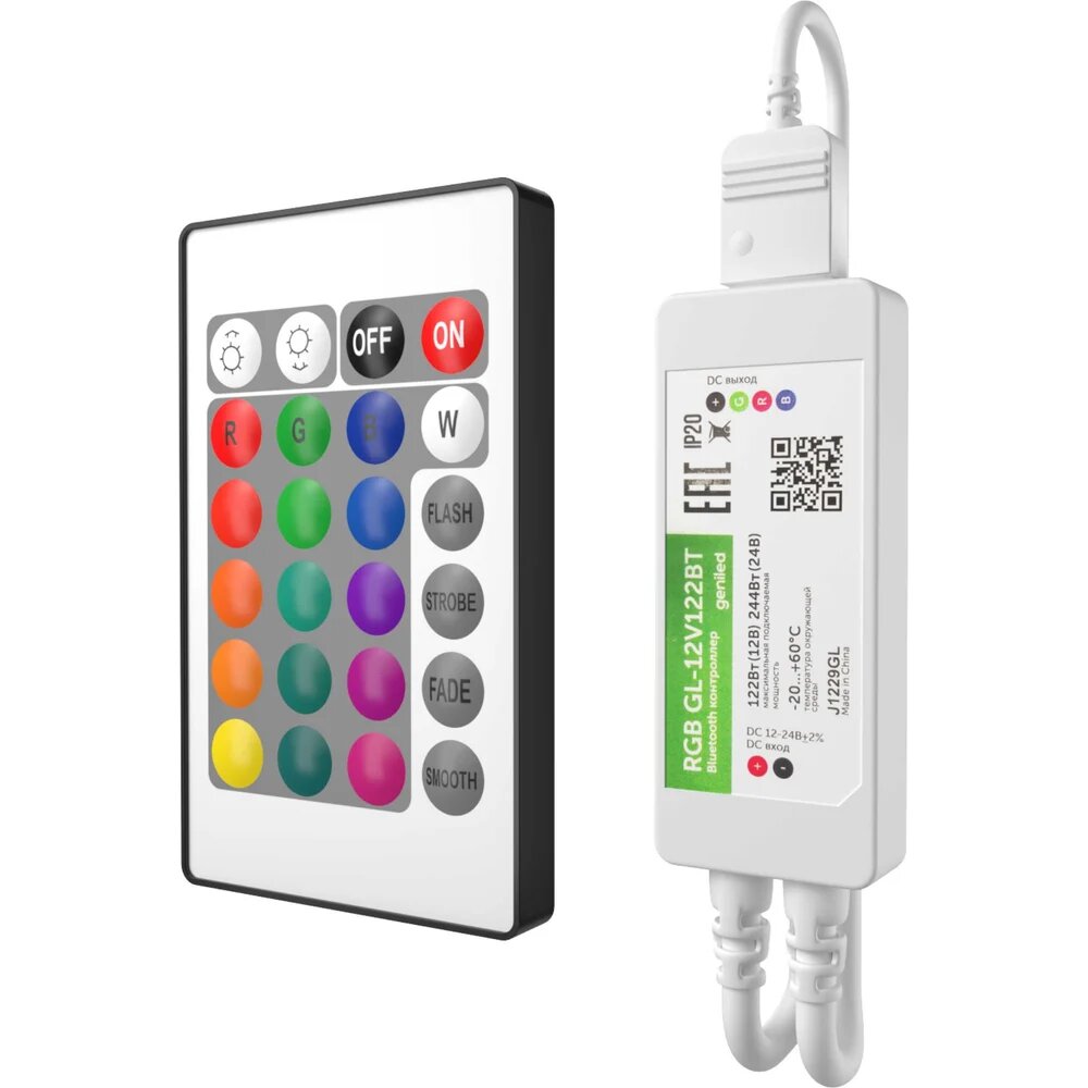 Контроллер для светодиодной ленты RGB Geniled с пультом с приложением Smart 17006