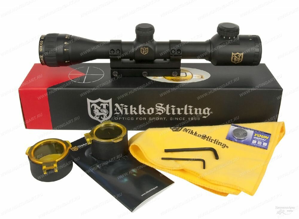 Оптический прицел Nikko Stirling серии Airking 4x32 AO, сетка Half Mil Dot с подсветкой