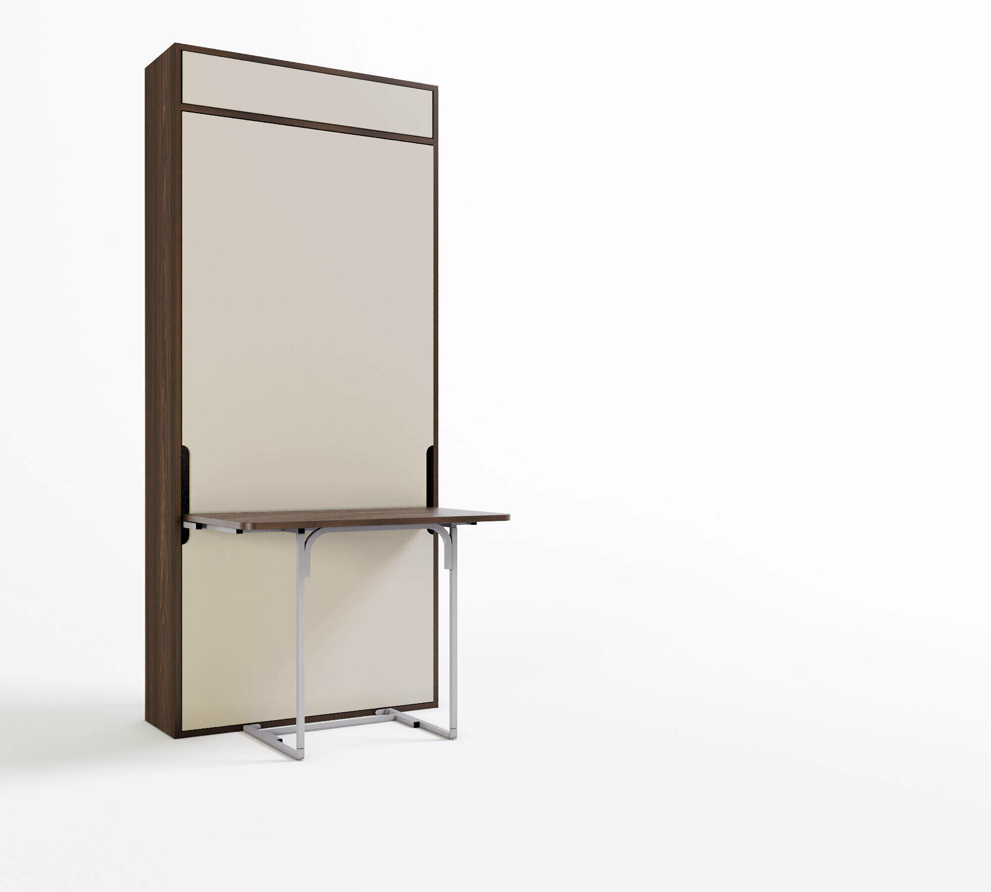 Шкаф кровать-трансформер со столом Летто Таволо 900 с антресолью Лайт Космо