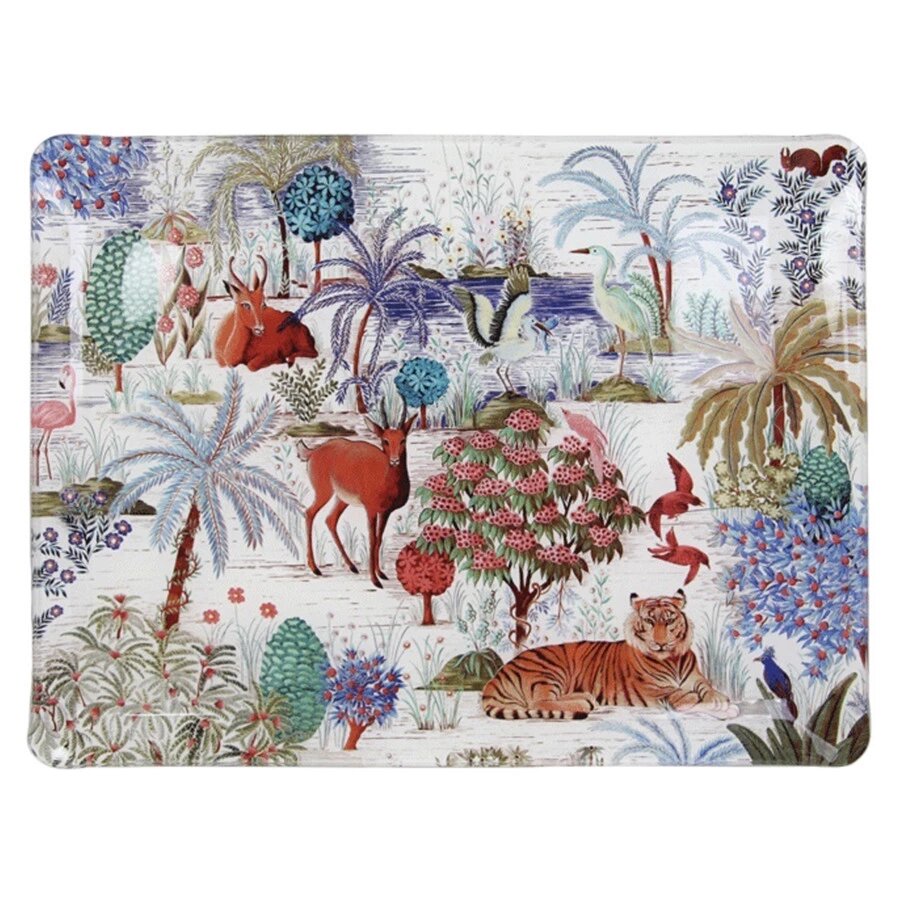 Поднос сервировочный Gien Дворцовый сад 37х28 см, акрил, премиум качество