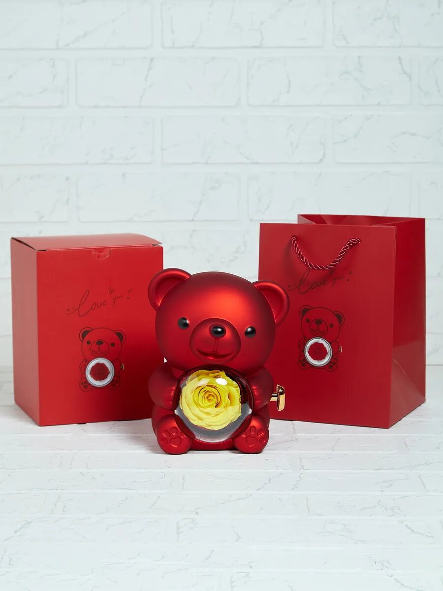 Стабилизированные цветы роза подарочный набор