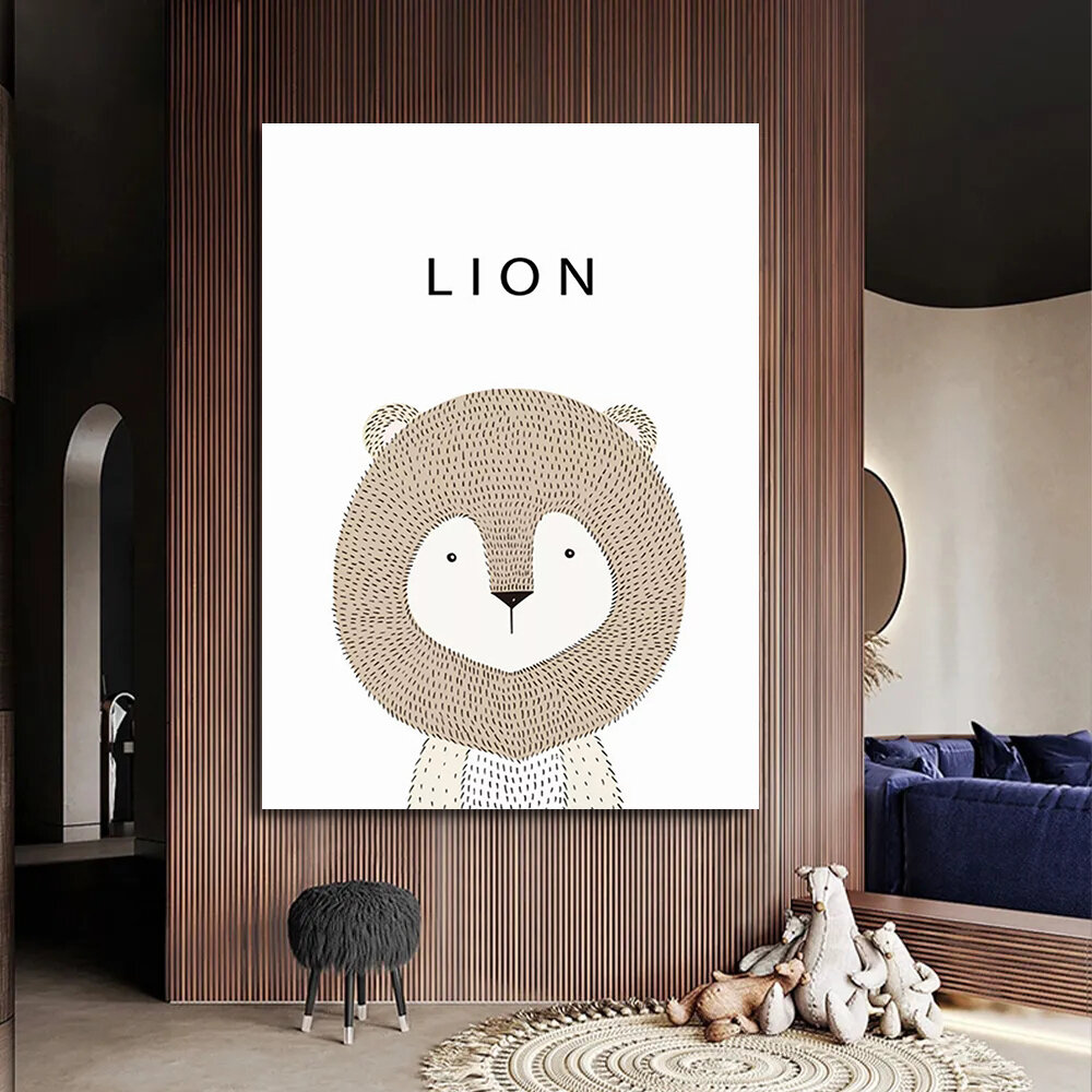 Звери / Картина в детскую комнату, картина на холсте / на стену, 40х60 см.