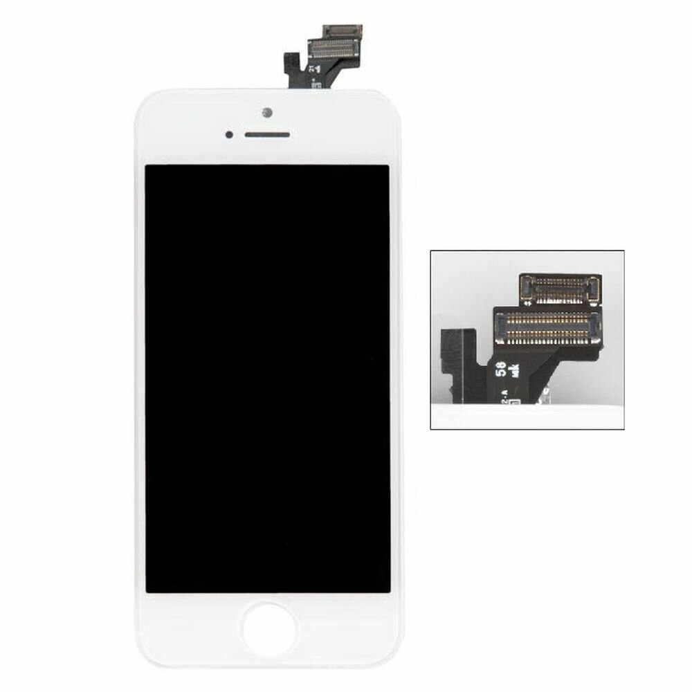 LCD дисплей для Apple iPhone 5 с тачскрином,(яркая подсветка)1-я категория, класс AAA (белый)
